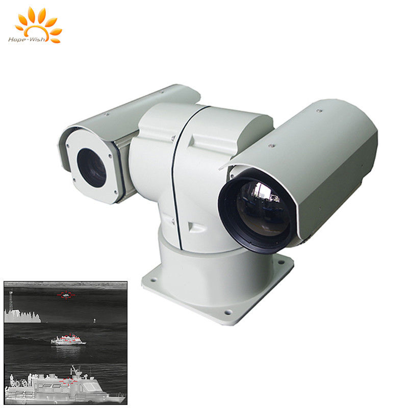 IP67 PTZ Infrared Surveillance Cameras H.264 Laser T Shape Dual-Sensor ...